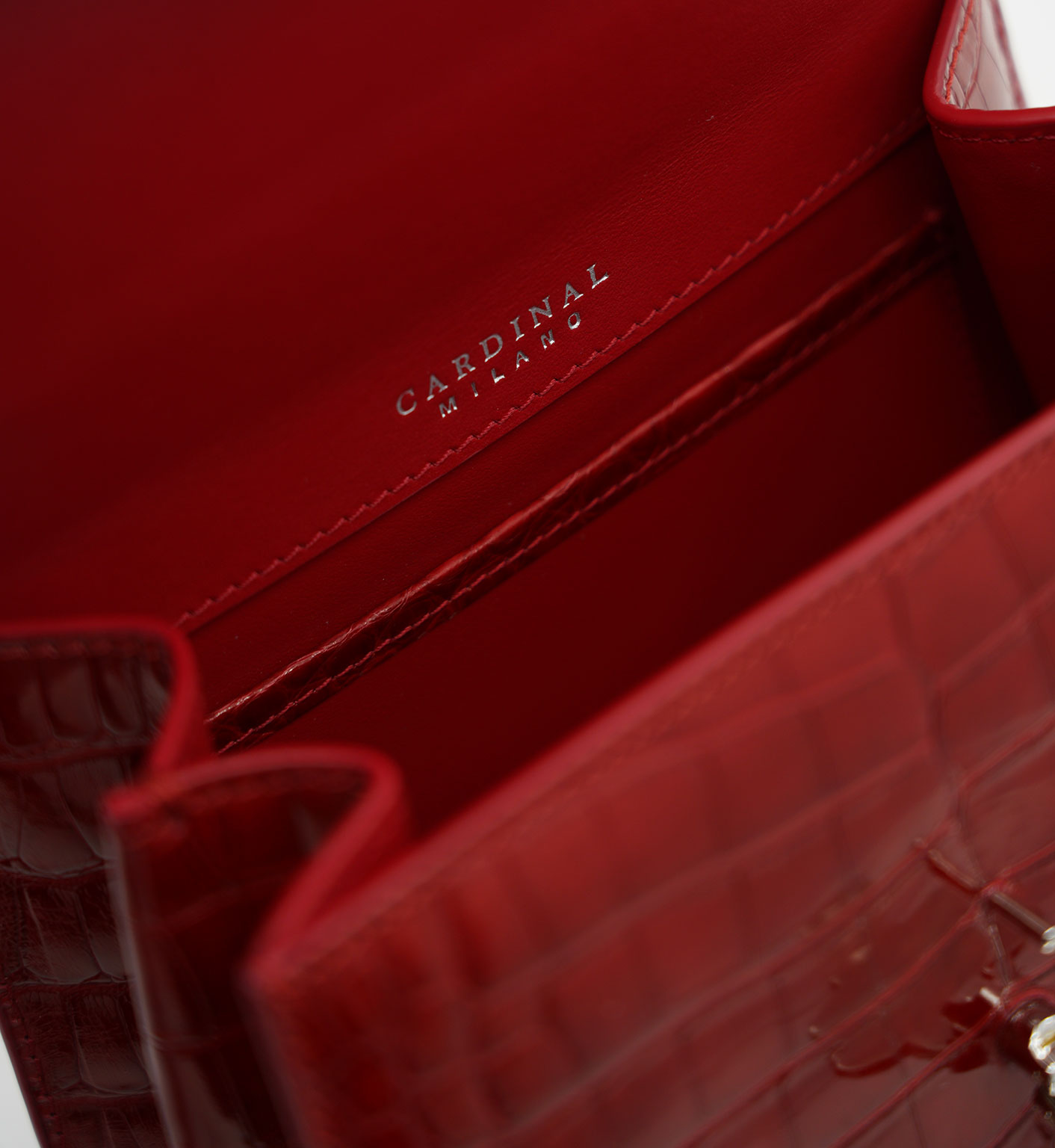 Tiffany Mini Red Crocodile leather handbag | Cardinal - Milano